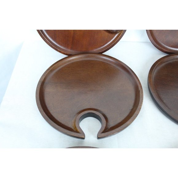 Pottery Barn | Dining | 6 Pottery Barn Mingling Plates Solid Wood ...